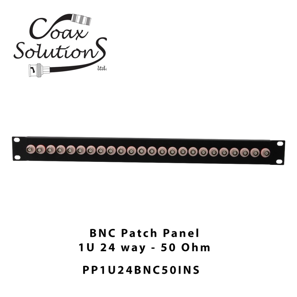 BNC Patch Panel 1U 24 port - BNC 50 Ohm